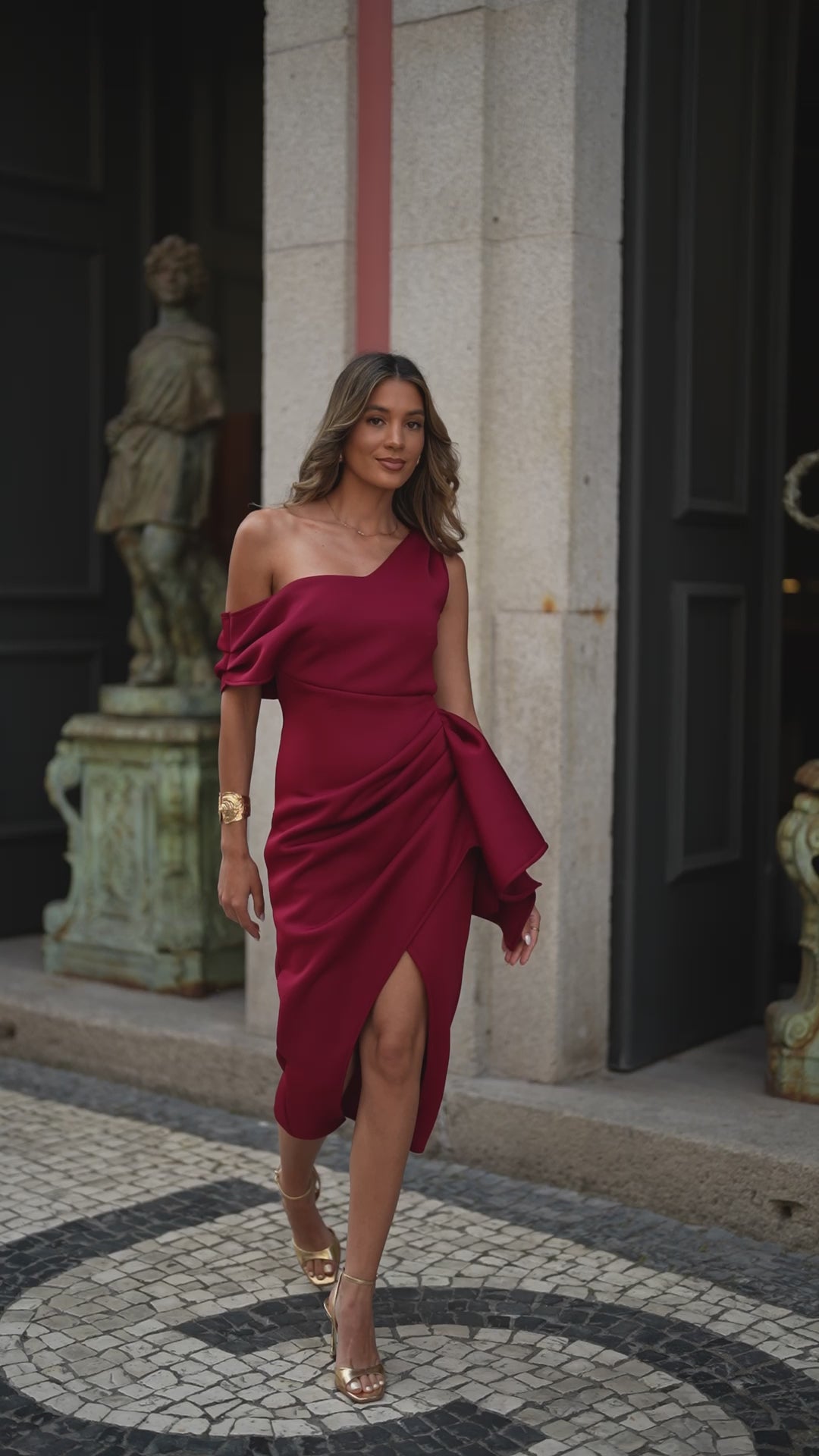DRESS 'PAULINE' BURGUNDY – Kiwini The Label